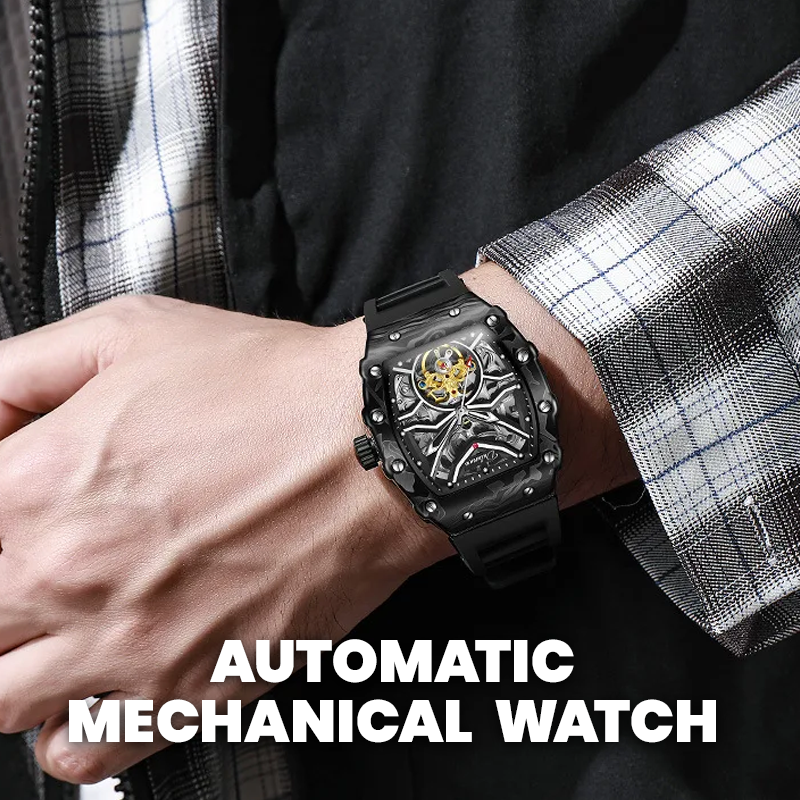 3ATM Gold Plated Movement Automatic Mechanical Tourbillon Swiss Watch ...